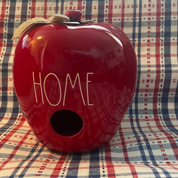 Rae Dunn | Accents | Rae Dunn Red Apple Birdhouse That Says Home | Poshmark